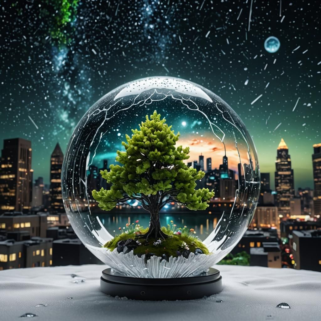 tiny green tree - AI Generated Artwork - NightCafe Creator