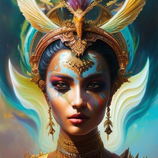 Bird Goddess VIII - AI Generated Artwork - NightCafe Creator