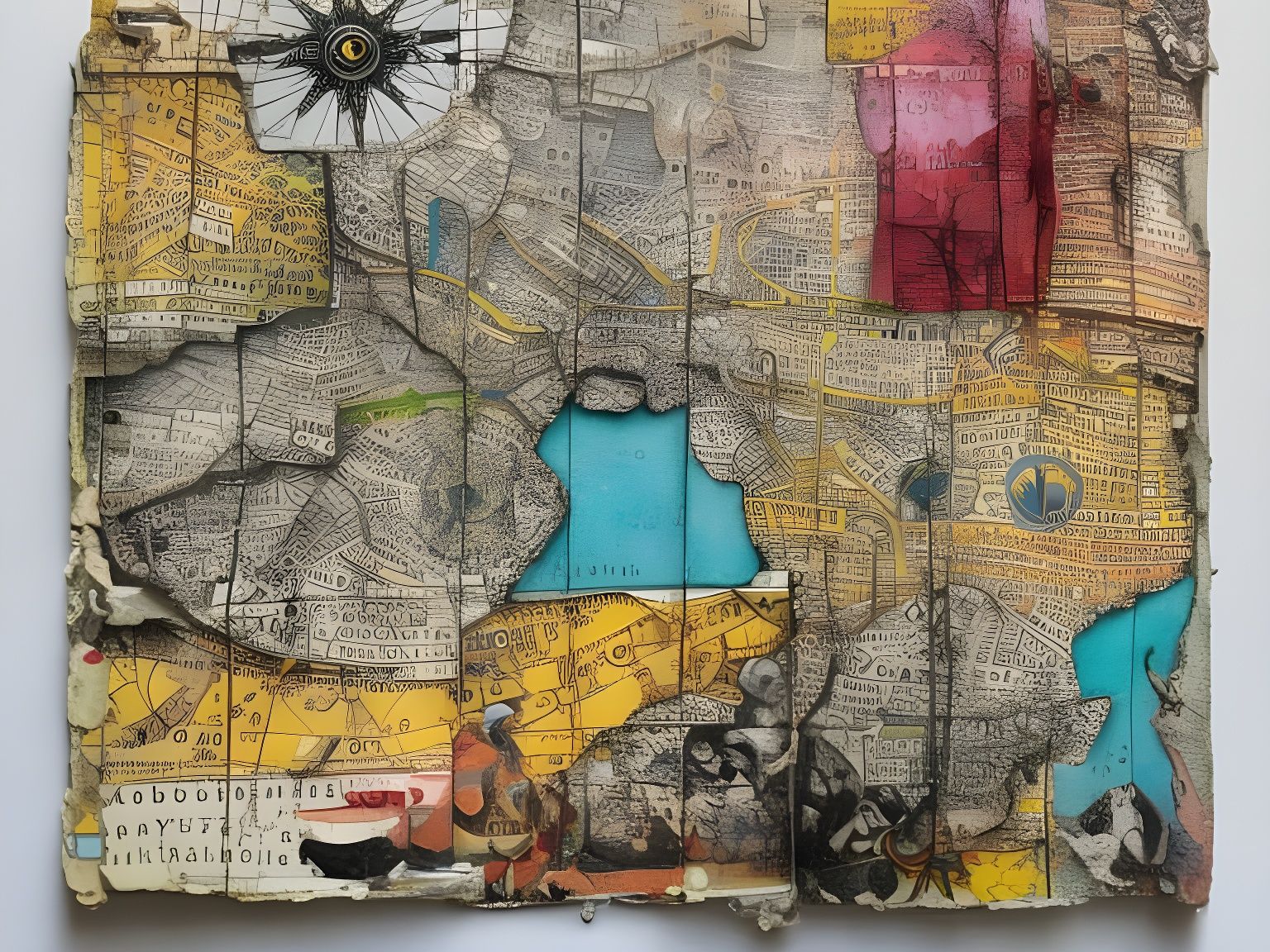 Old Map Collage - AI Generated Artwork - NightCafe Creator