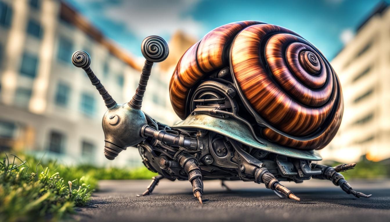 Snail robot - AI Generated Artwork - NightCafe Creator