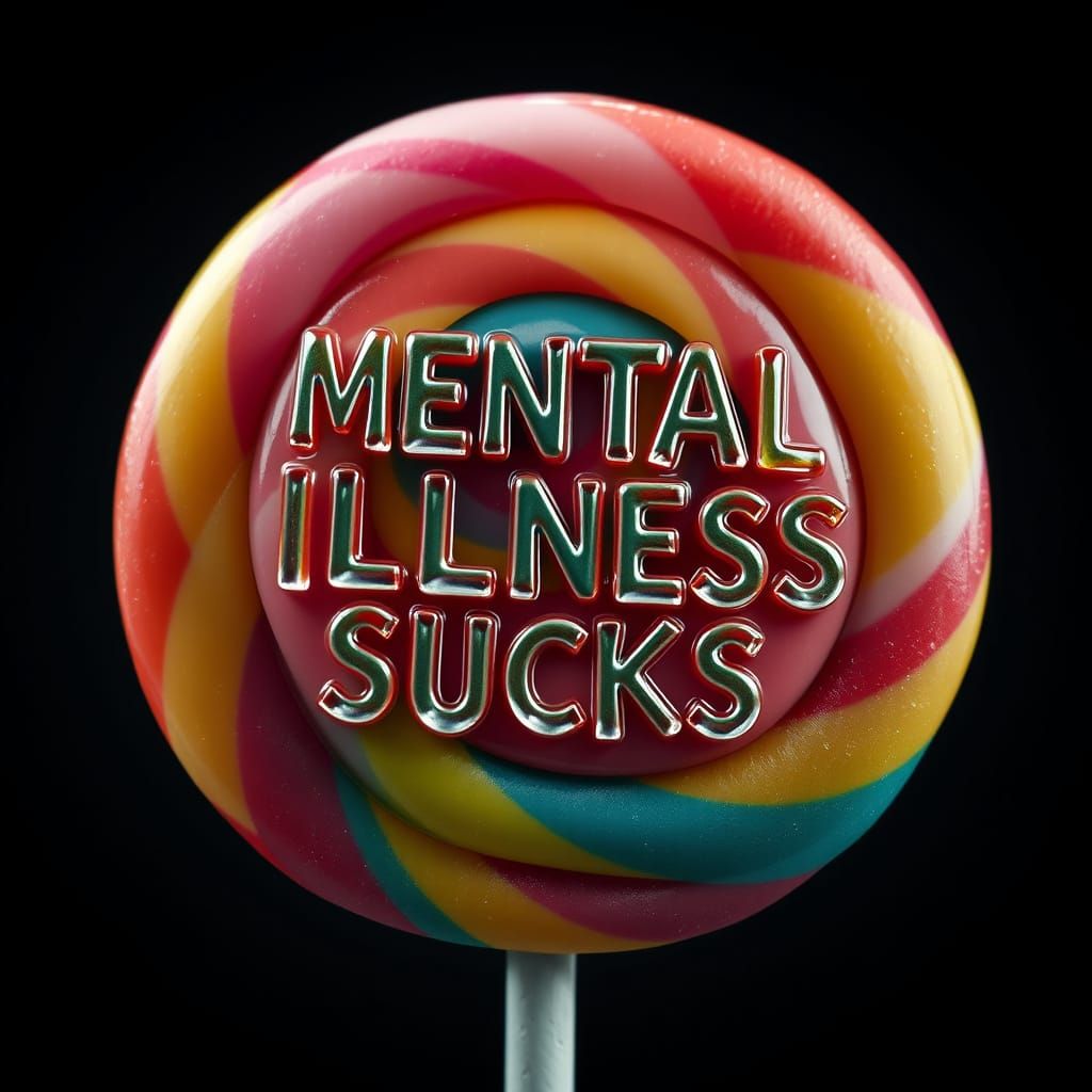 Dark Rainbow Lollipop Concept Art Masterpiece - AI Art