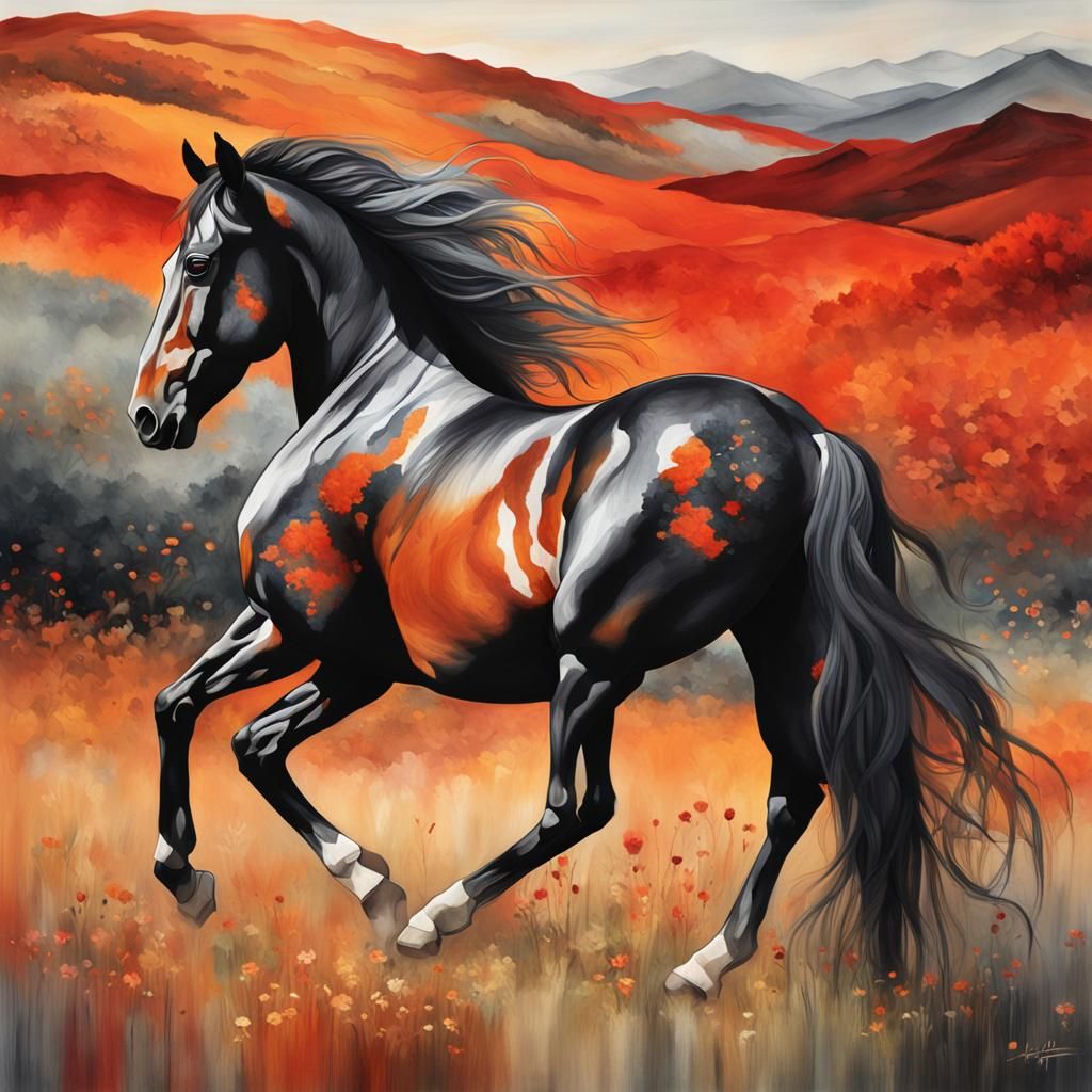 Modern Art Horse - AI Generated Artwork - NightCafe Creator
