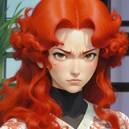 Angry girl, manga style - AI Generated Artwork - NightCafe Creator