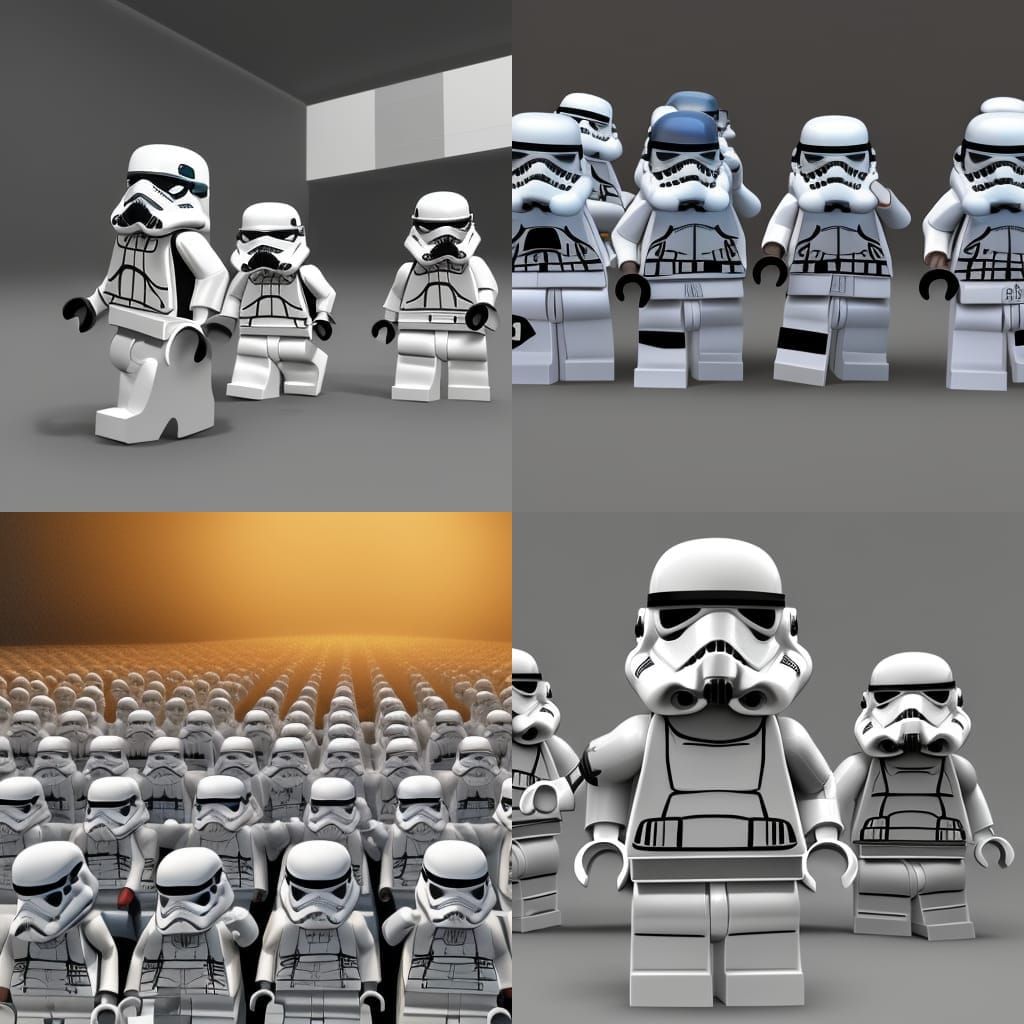 lego storm troopers - AI Generated Artwork - NightCafe Creator