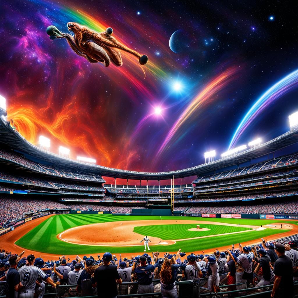Baseball on Mars - AI Generated Artwork - NightCafe Creator