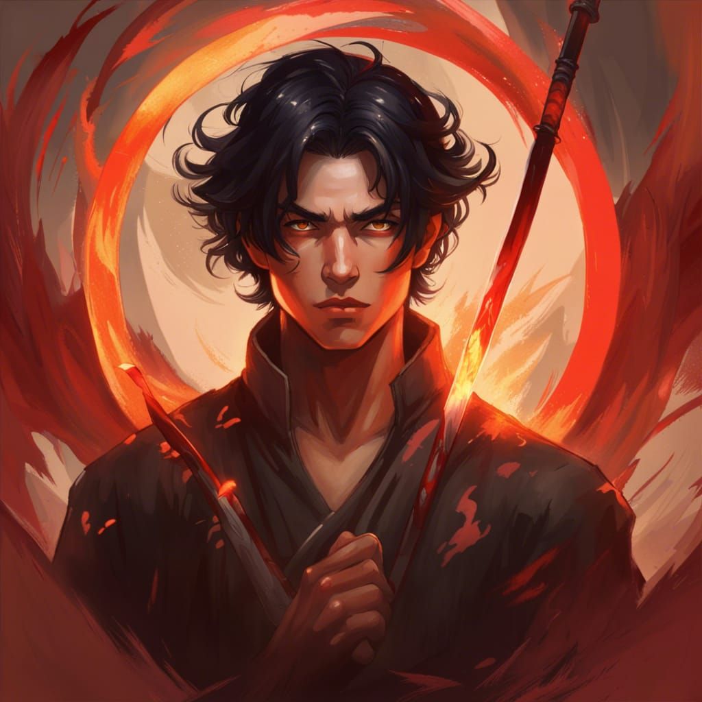 Fiery Blade - AI Generated Artwork - NightCafe Creator