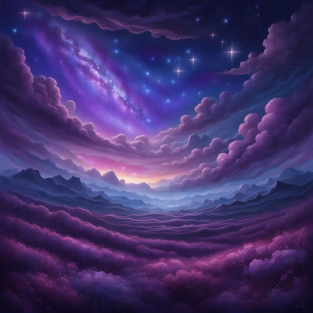 Night Sky - AI Generated Artwork - NightCafe Creator