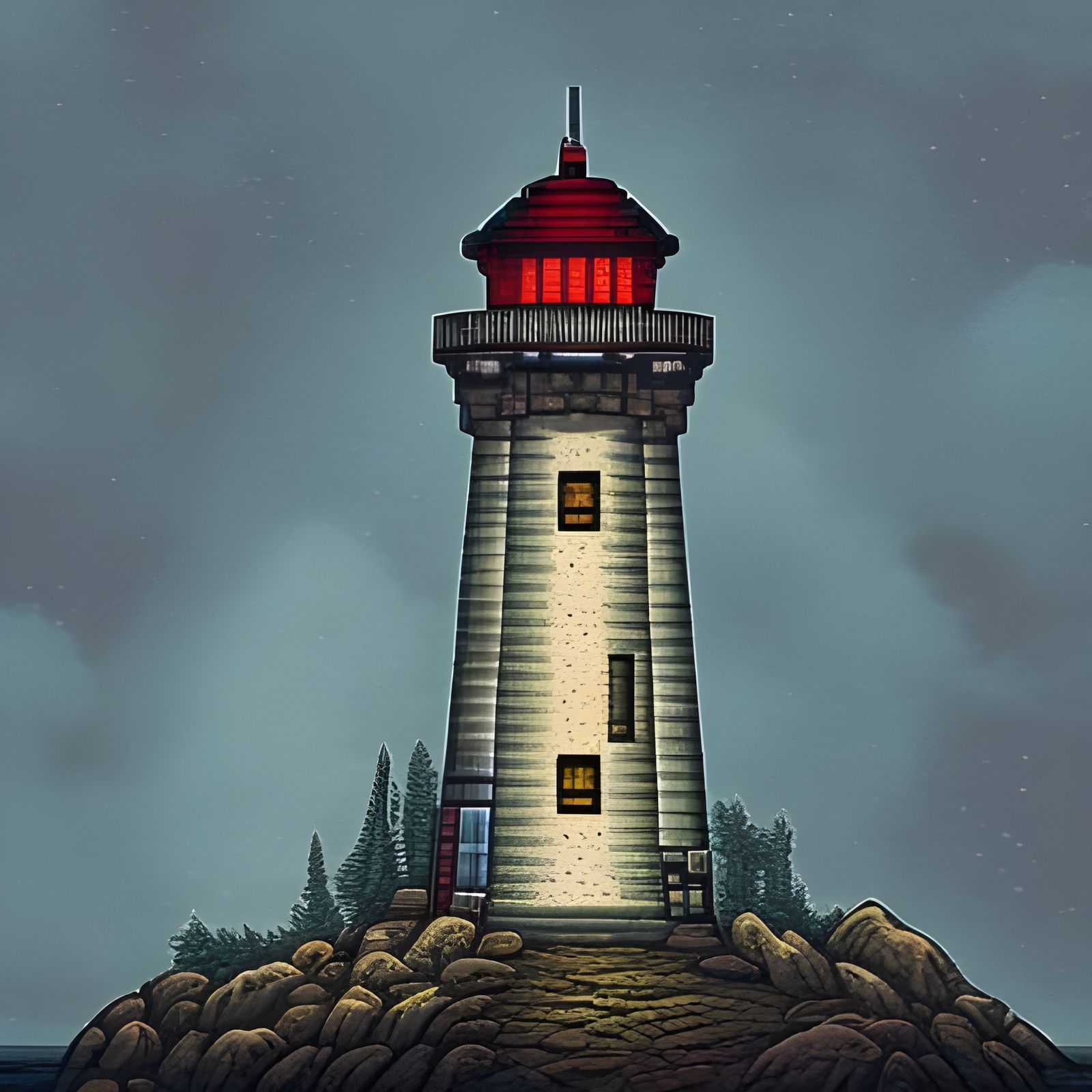 Pixel art lighthouse - AI Generated Artwork - NightCafe Creator