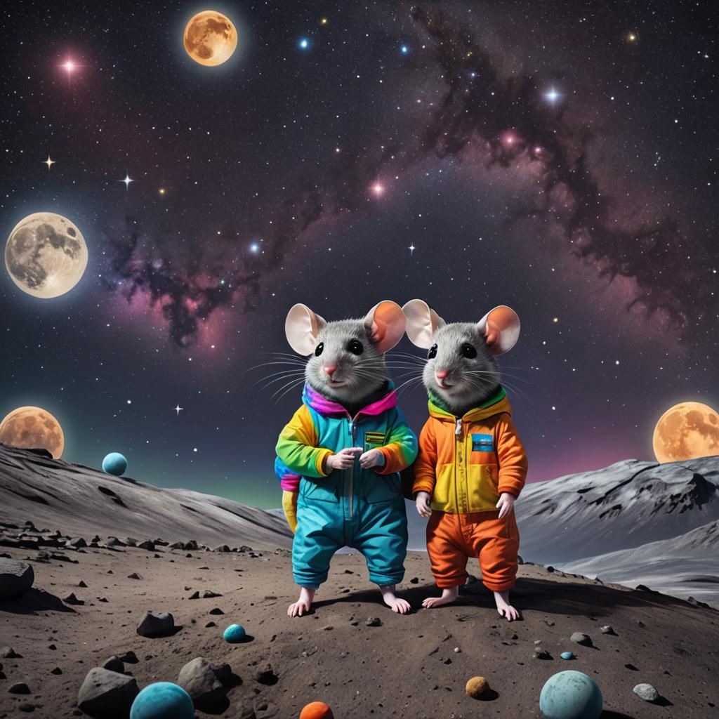 Gay Mouse married his mouse boyfriend wearing rainbow shirts and pants ...