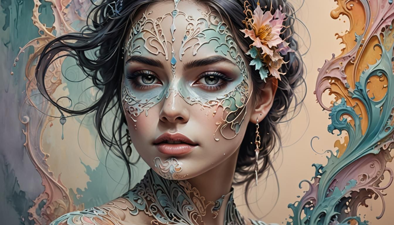 subtle filigree masks 3 - AI Generated Artwork - NightCafe Creator
