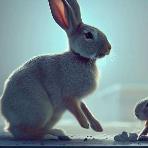 Cute rabbit - AI Generated Artwork - NightCafe Creator