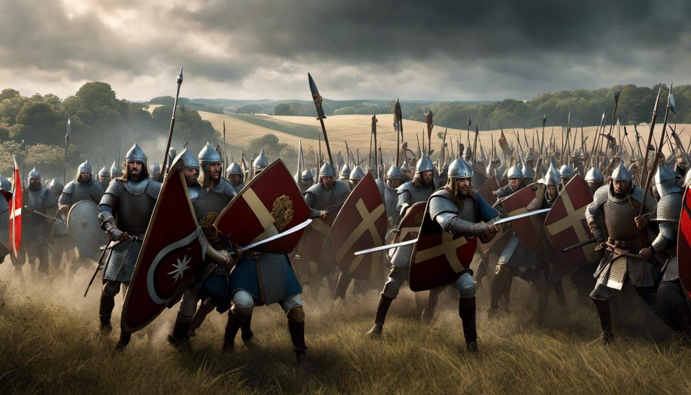 The Battle of Hastings 1066, 14 Oct 9am, Senlac Hill, Battle UK - AI ...
