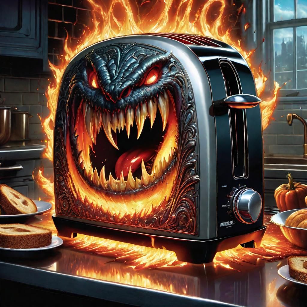 Monster Fire Toaster - AI Generated Artwork - NightCafe Creator