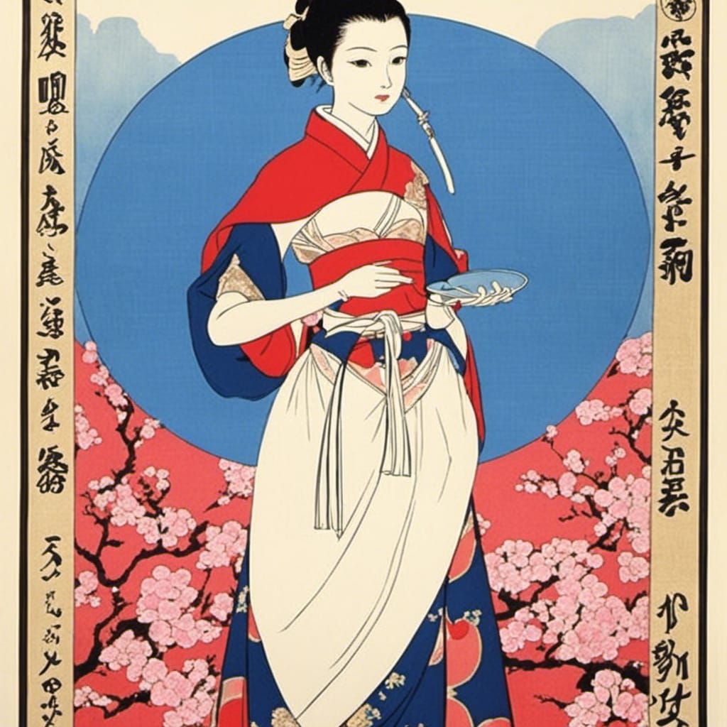 androgynous genderless person, illustration by Takabatake Kasho in ...