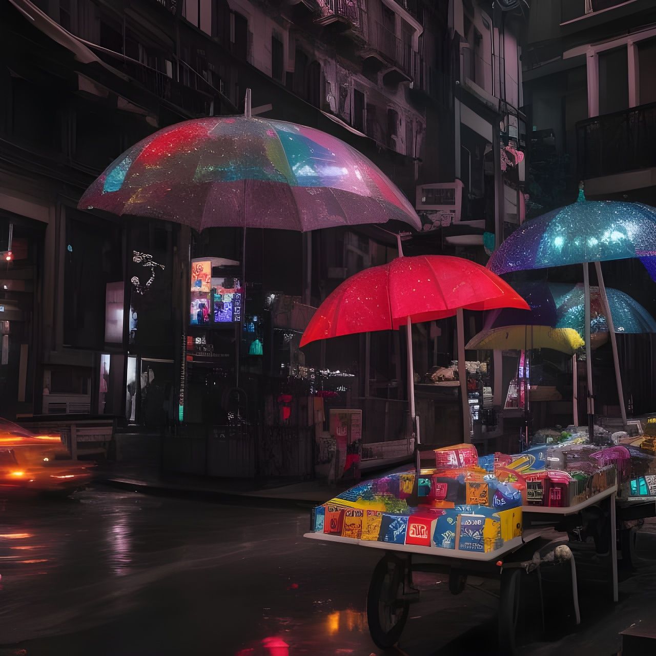 Wild and chaos composition a lot of candy nails screws nuts ice cream ...