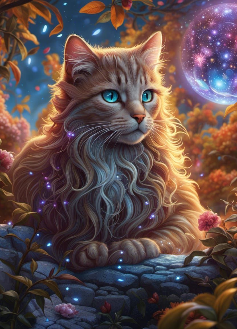 Cosmic Kitty - AI Generated Artwork - NightCafe Creator