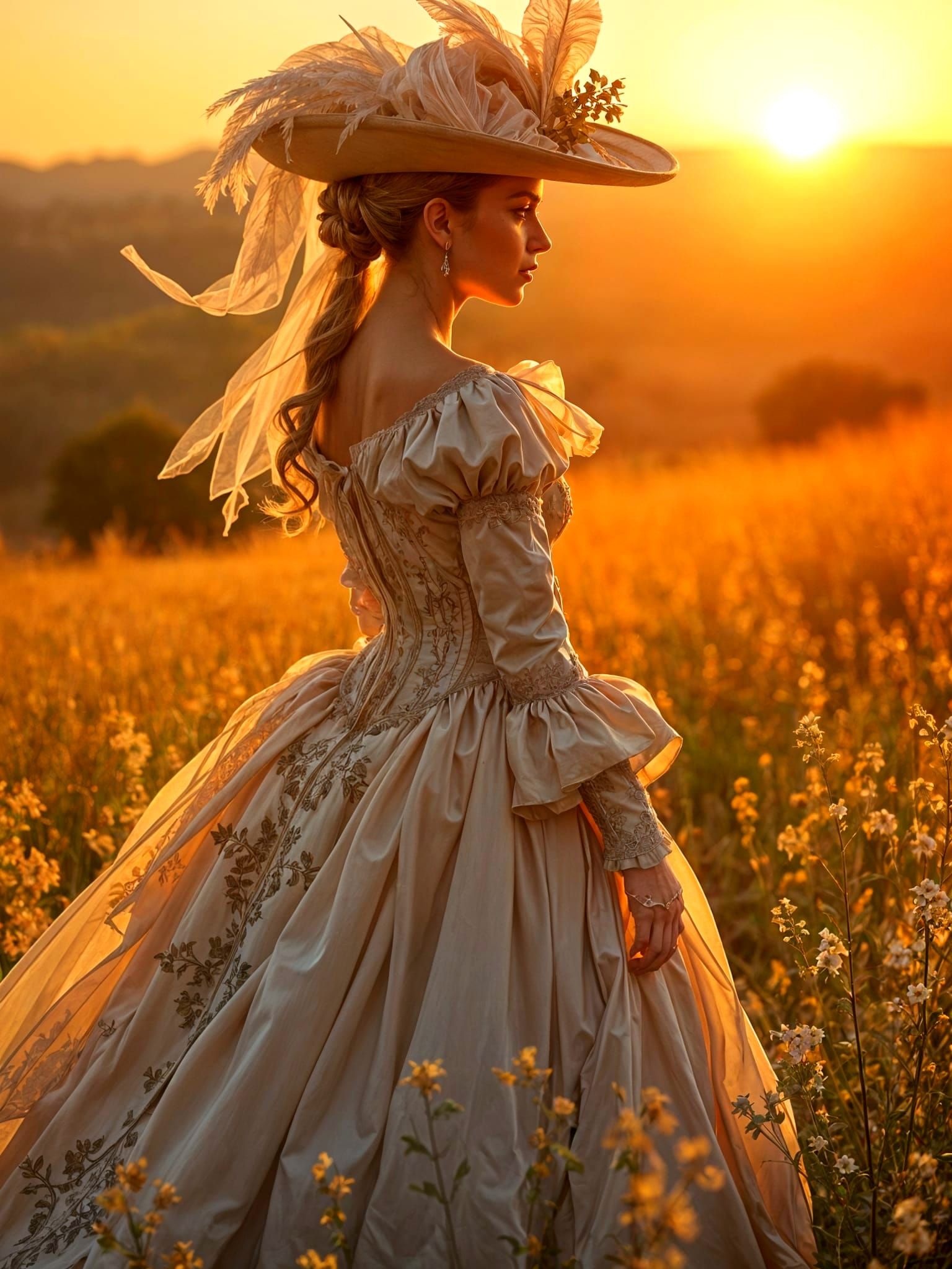 away from the noise - Rococo Princess in Golden Fields at Su...