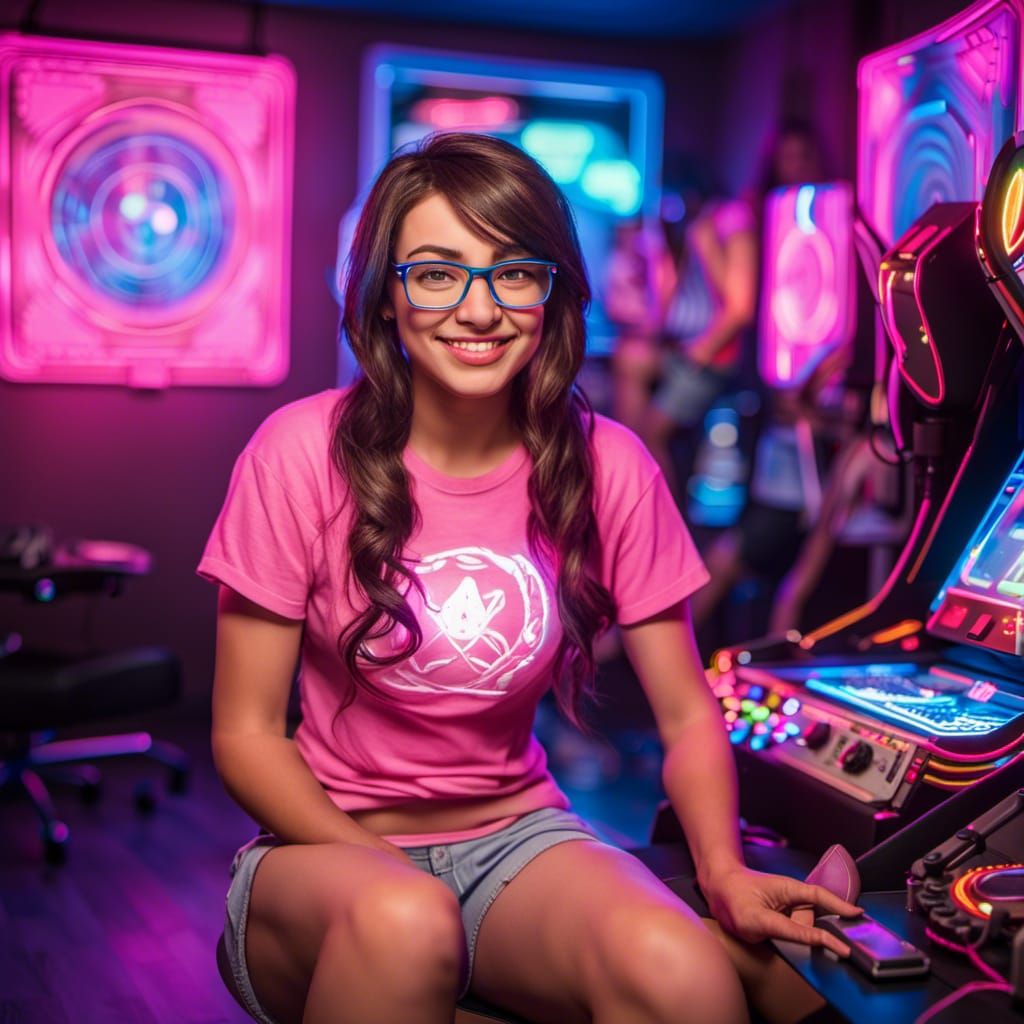 Arcade Girl - AI Generated Artwork - NightCafe Creator