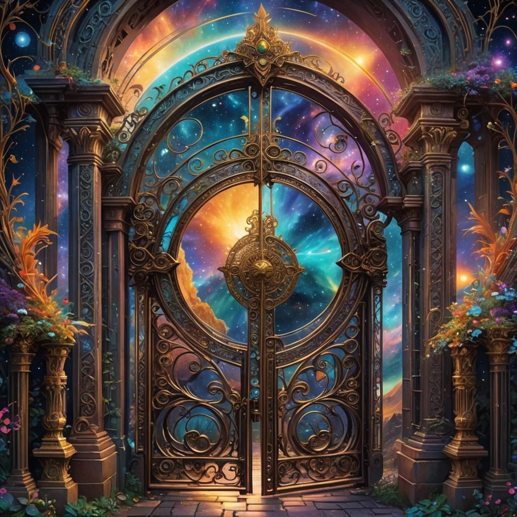 Cosmic world beyond the gates - AI Generated Artwork - NightCafe Creator