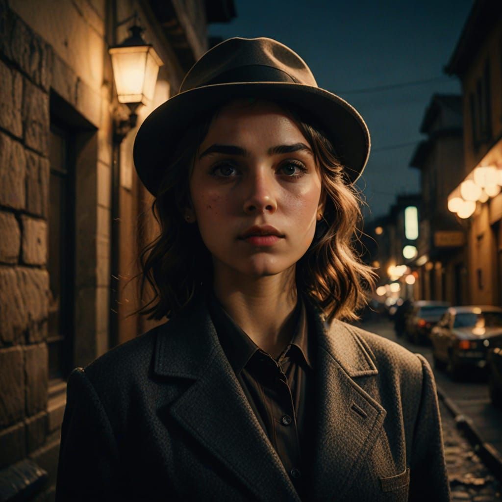 Vintage Mafia Princess in Confident Attire - AI Art