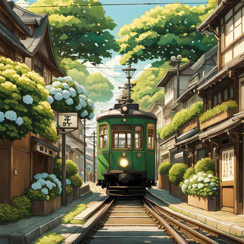 Enoden Train 1 - AI Generated Artwork - NightCafe Creator