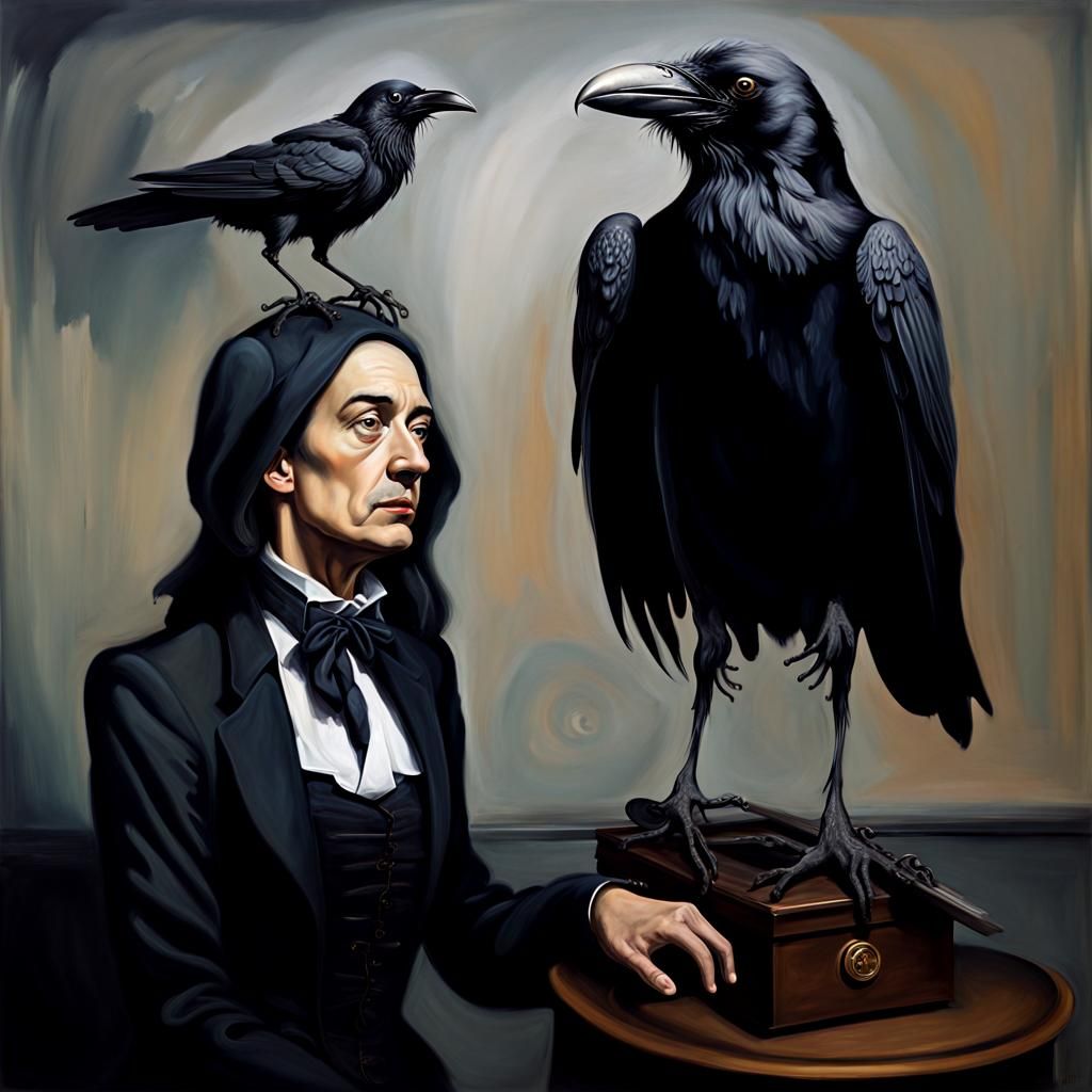 Far from Home, the raven - AI Generated Artwork - NightCafe Creator