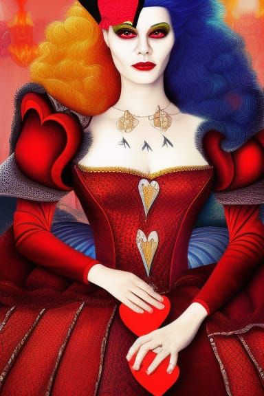 Elegant Red Queen - AI Generated Artwork - NightCafe Creator