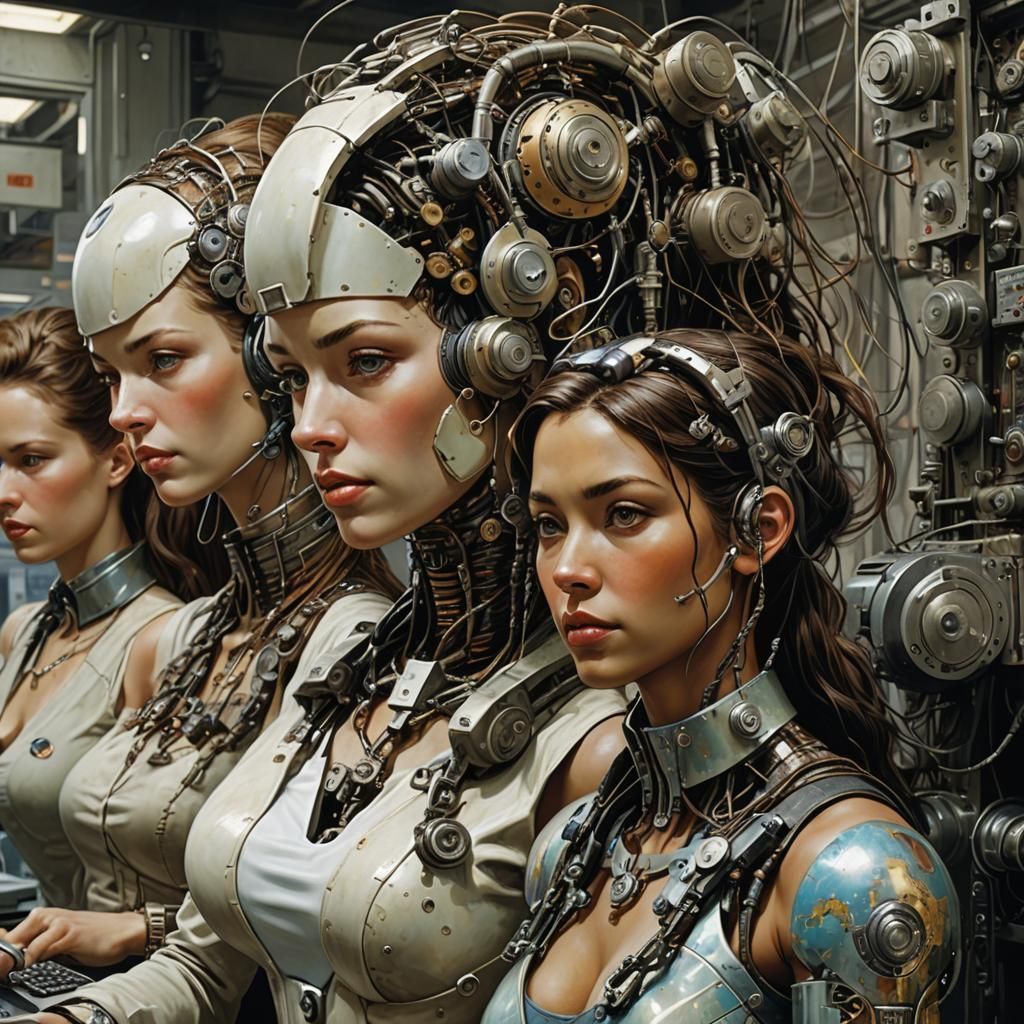 becoming cyborg - cyborg factory - AI Generated Artwork - NightCafe Creator