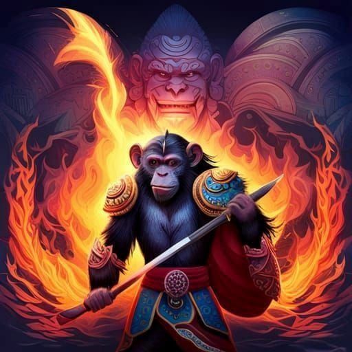 Chimp Samurai - AI Generated Artwork - NightCafe Creator