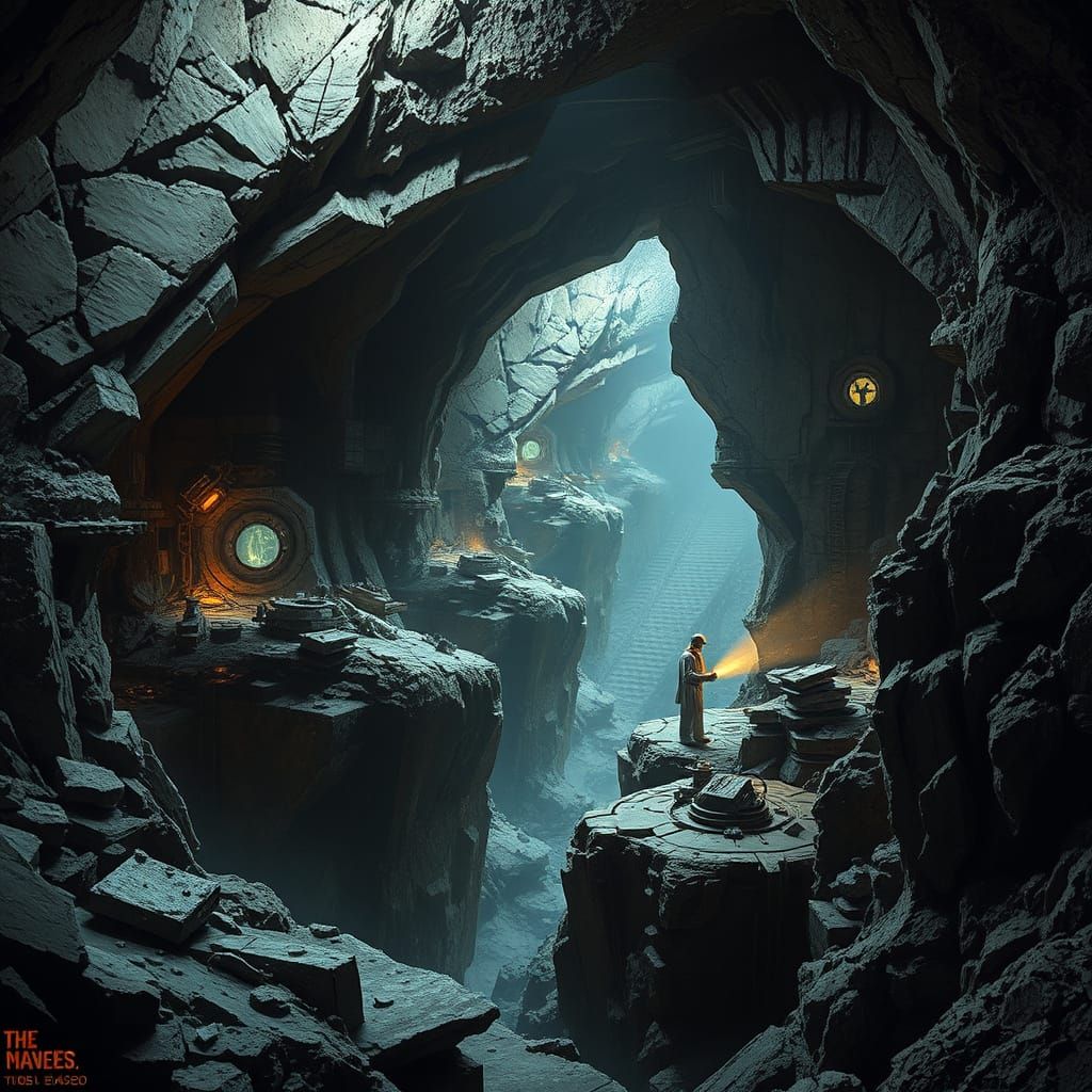 Tooth-Like Mining Operation in a Dystopian Landsca... - AI Art