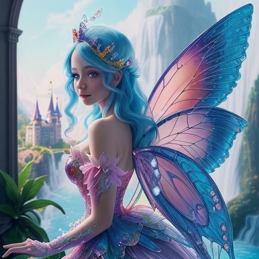 Amazingly Stunningly Beautiful colorful fancy fantasy fairy with ...