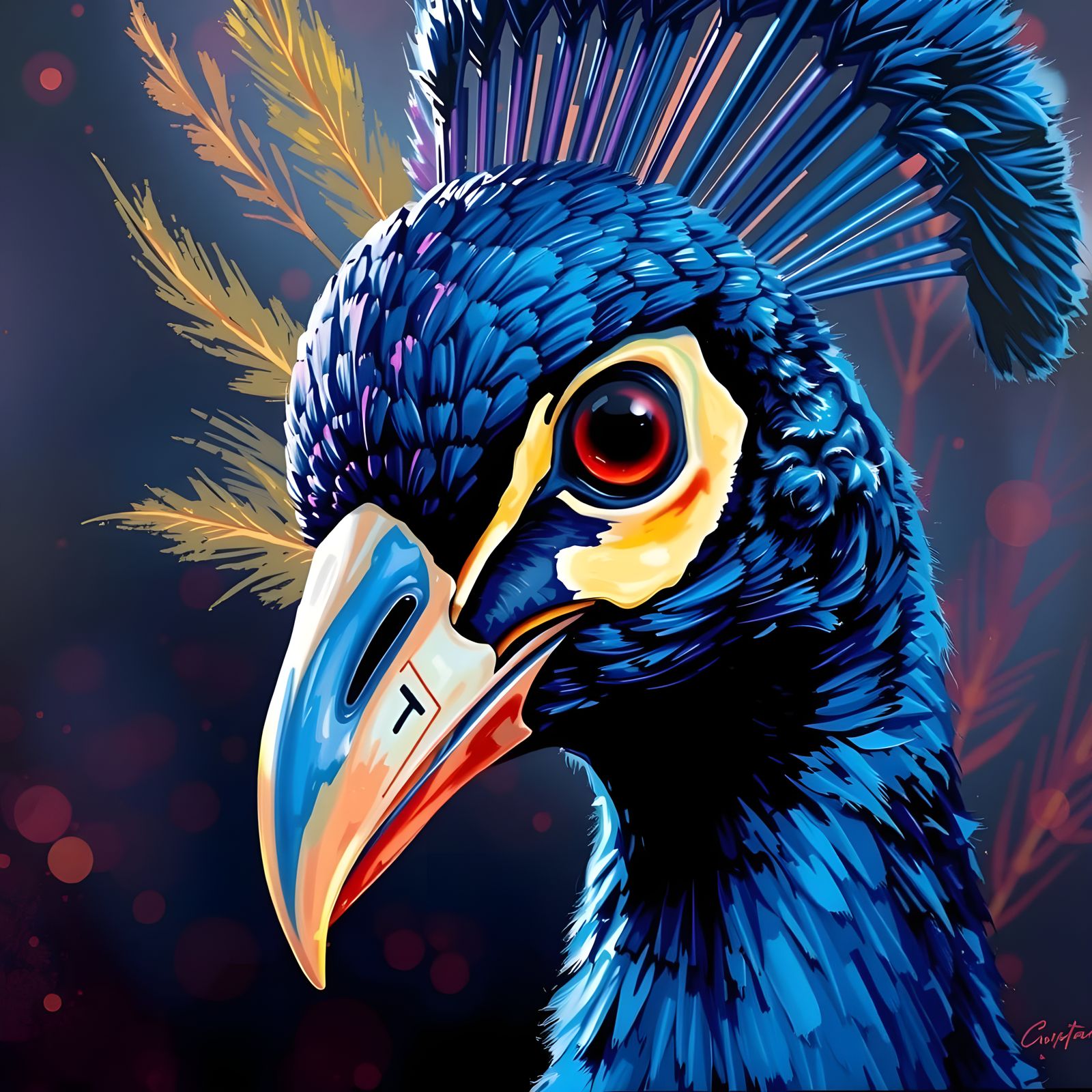 Ethereal Concept Art Portrait in Triadic Colors - AI Art