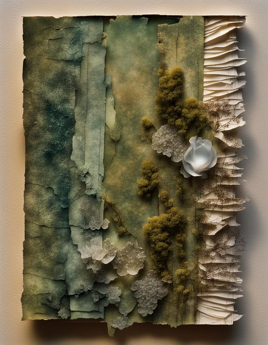 tactile collage made from differently textured papers;sandpaper ...