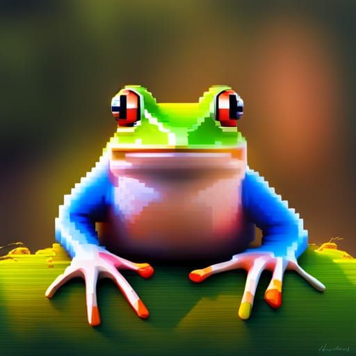 8-bit frog - AI Generated Artwork - NightCafe Creator