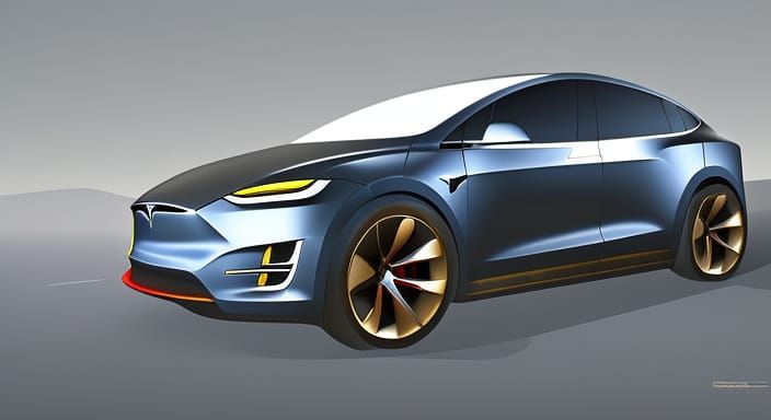 Tesla Car model X - AI Generated Artwork - NightCafe Creator