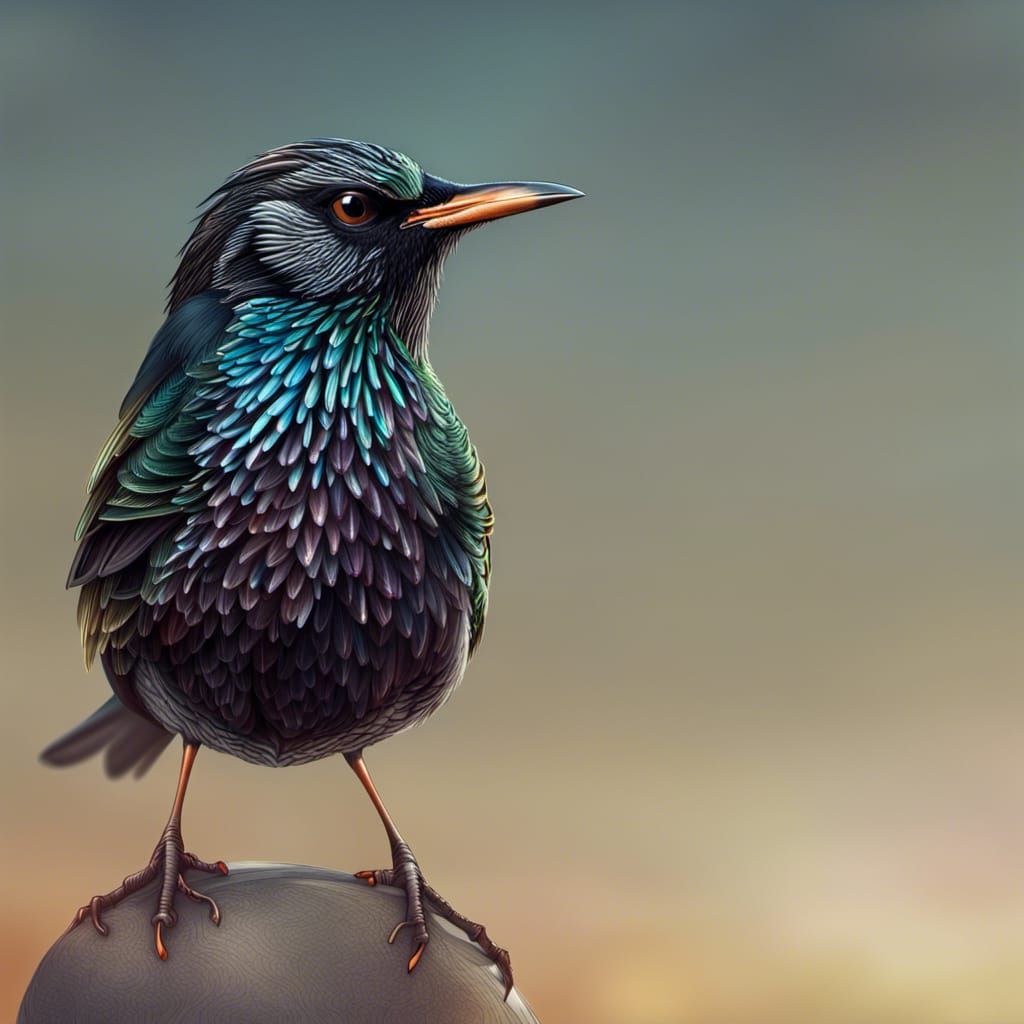 European starling - AI Generated Artwork - NightCafe Creator