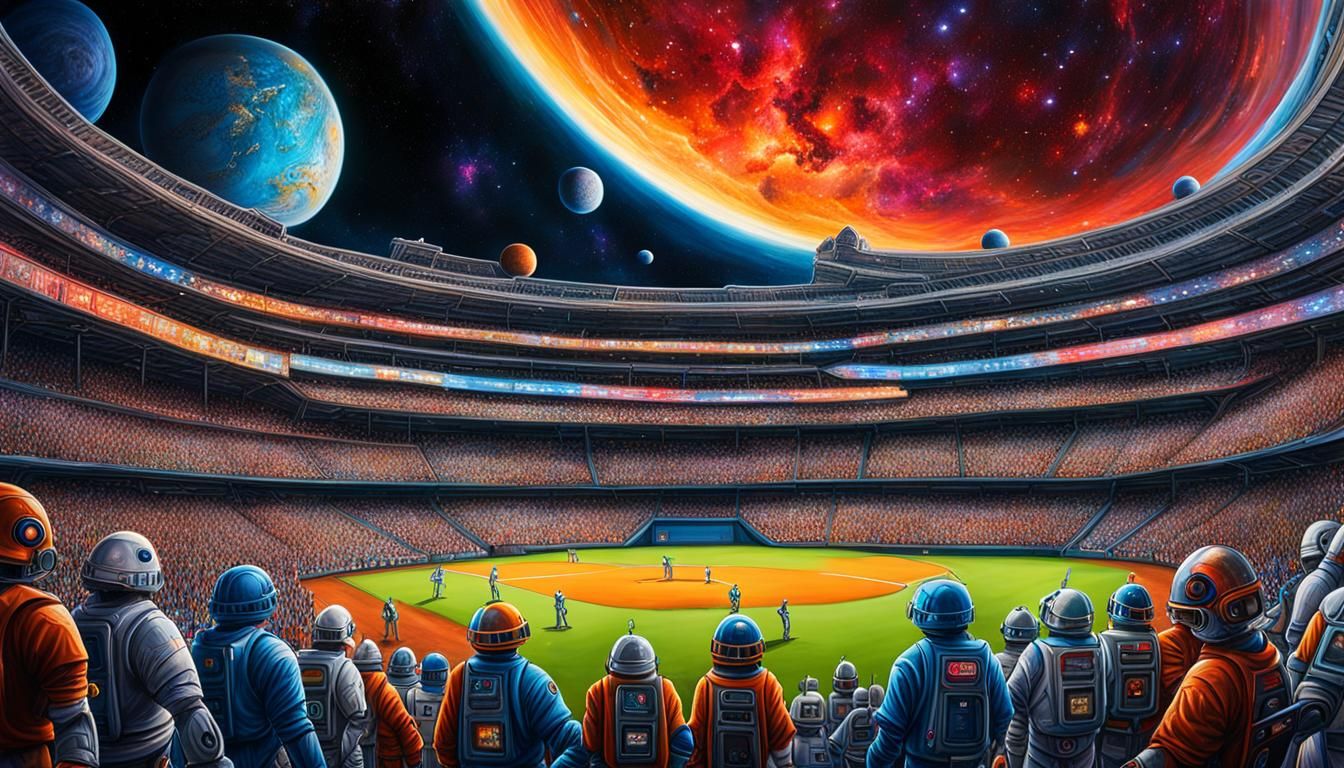Intergalactic Baseball Game - AI Generated Artwork - NightCafe Creator