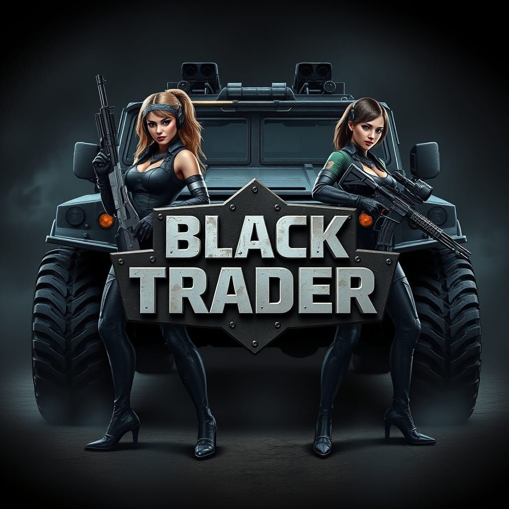 Black Trader Logo: Futuristic, High-Tech, and Grit... - AI Art