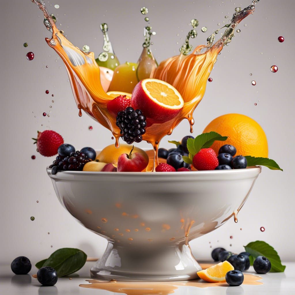 Fruit splash - AI Generated Artwork - NightCafe Creator