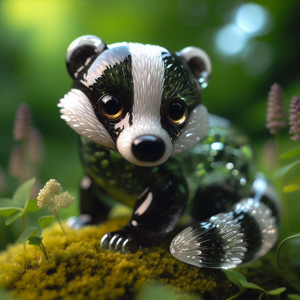 Chibi glass badger - AI Generated Artwork - NightCafe Creator