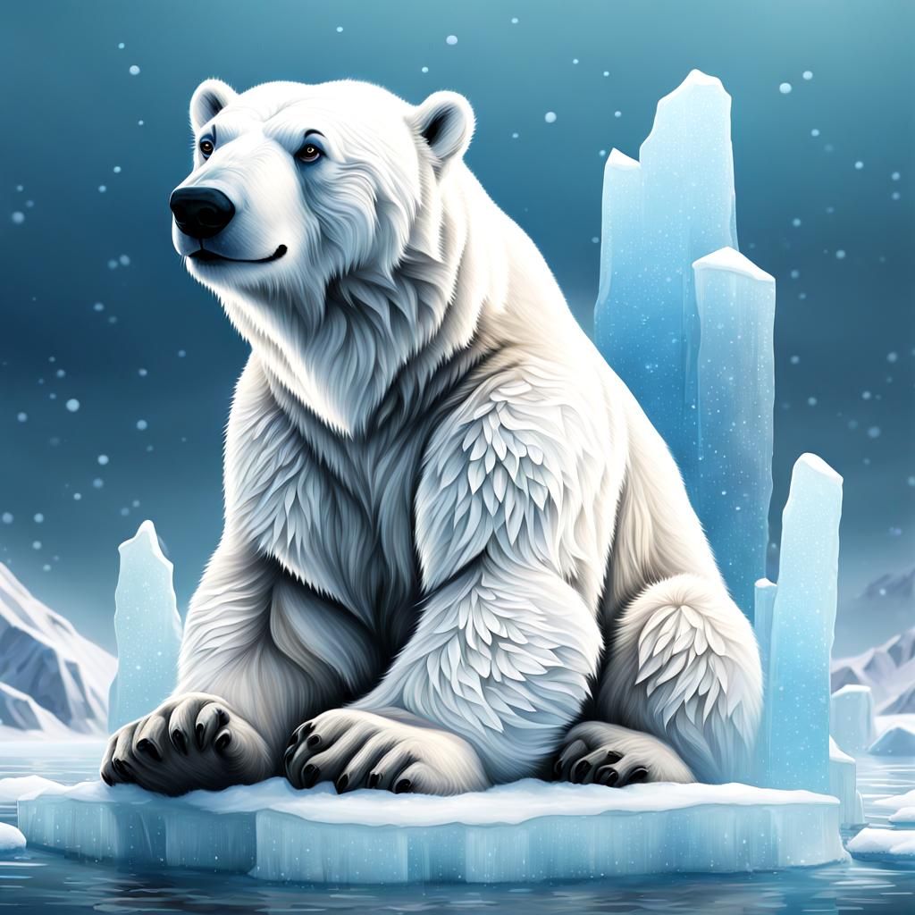 Cute polar bear - AI Generated Artwork - NightCafe Creator
