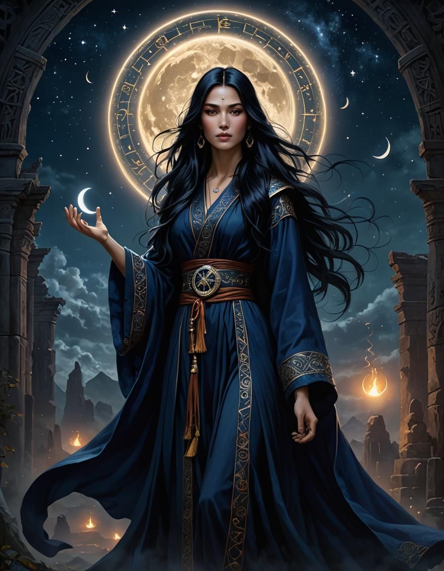 Moon lady - AI Generated Artwork - NightCafe Creator