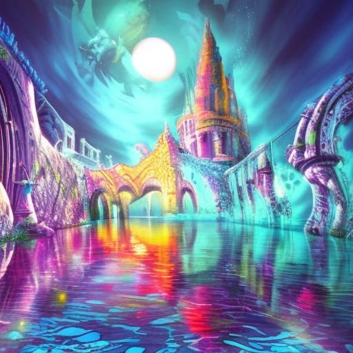 Underwater citadel - AI Generated Artwork - NightCafe Creator
