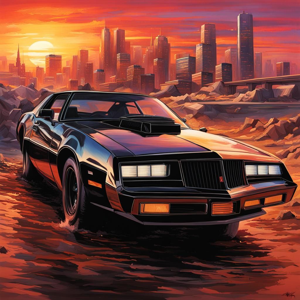 Knight Rider TV-show - AI Generated Artwork - NightCafe Creator