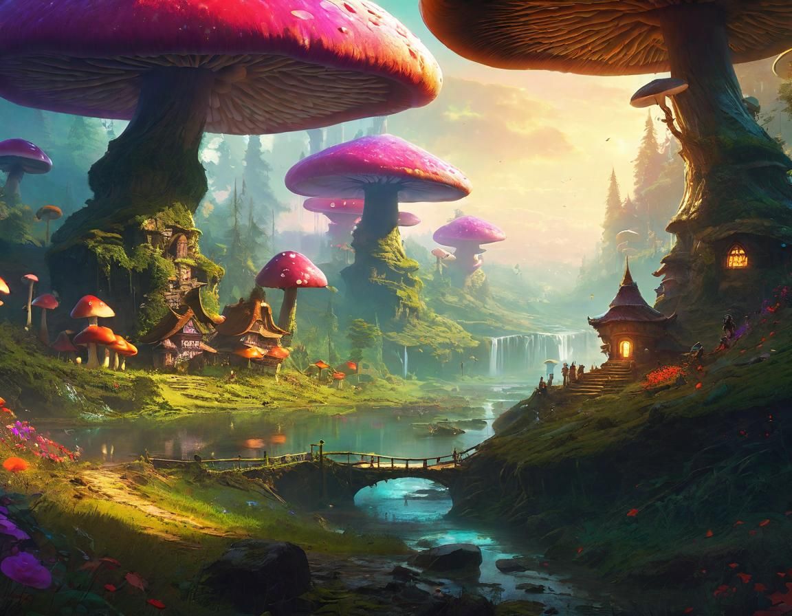 Fantasy World - AI Generated Artwork - NightCafe Creator