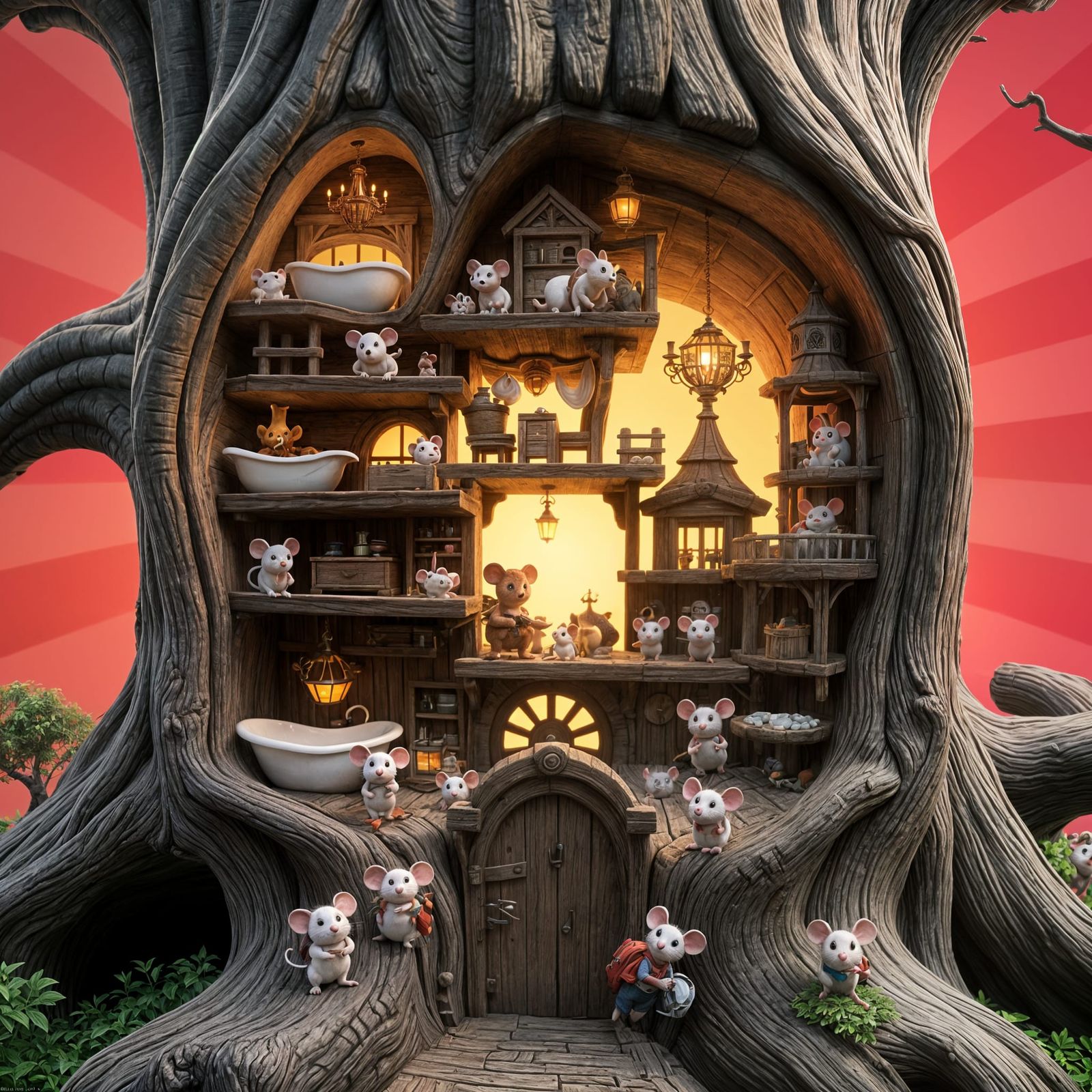 Mice big house - Mice's Whimsical Treehouse