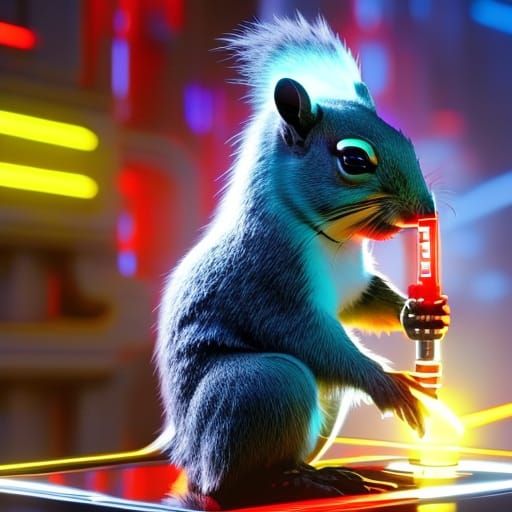 cyberpunk squirrel - AI Generated Artwork - NightCafe Creator