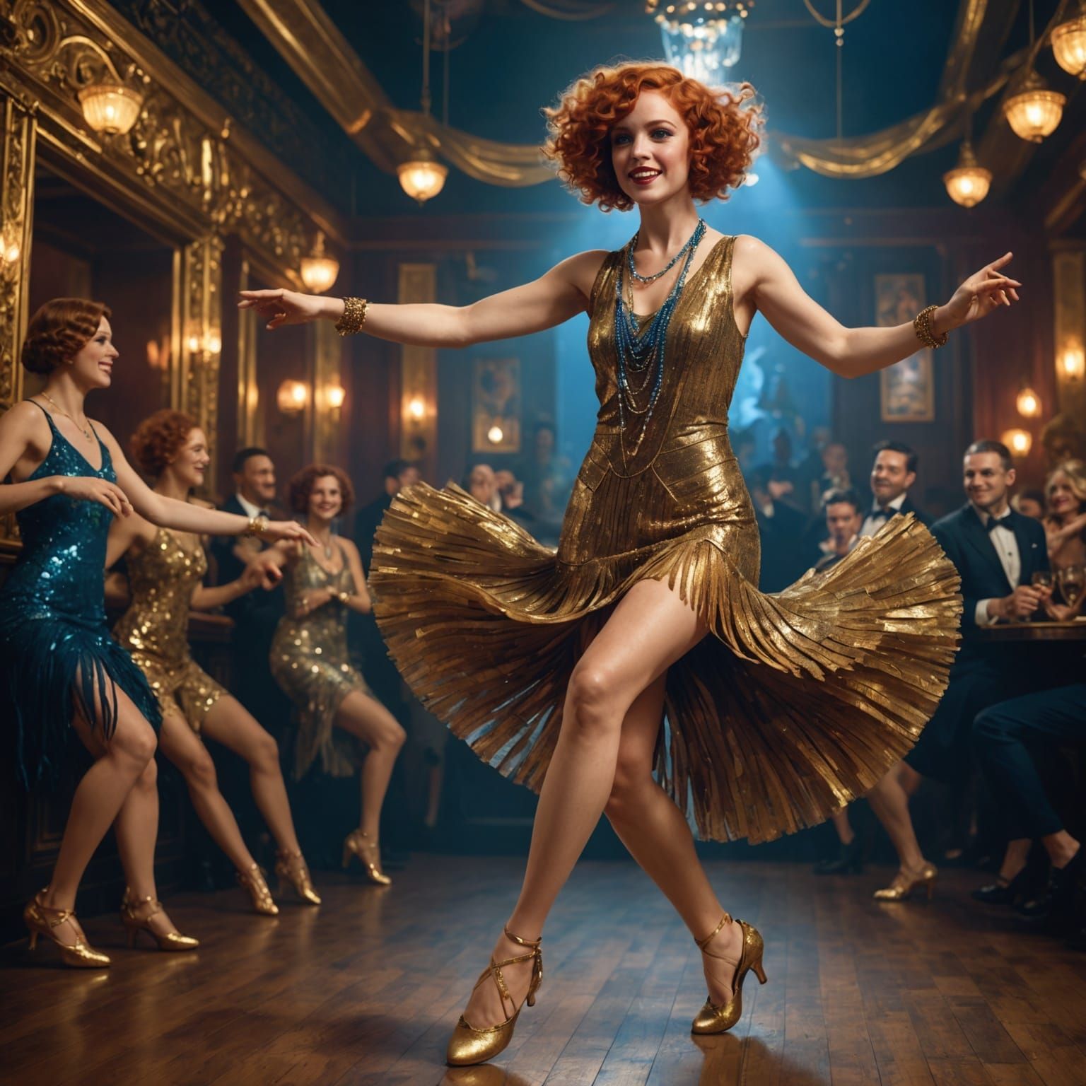 Flapper Dancing - AI Generated Artwork - NightCafe Creator