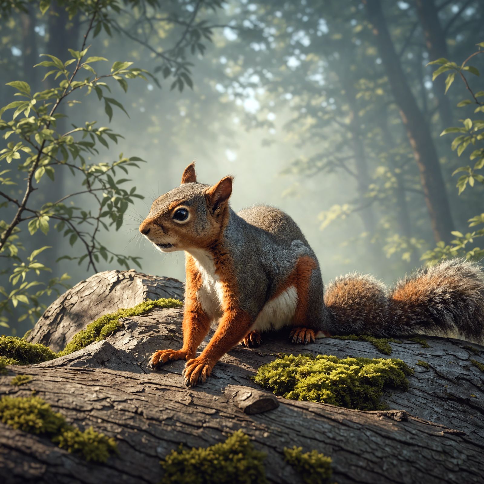 Squirrel 8K By Bruno Liljefors, Asher Brown Durand - AI Generated Artwork - NightCafe Creator