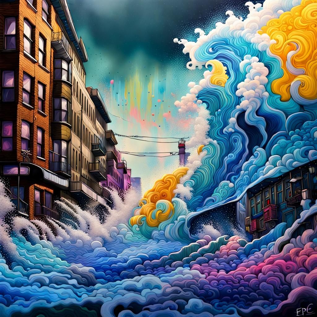 Artistic overflow - AI Generated Artwork - NightCafe Creator